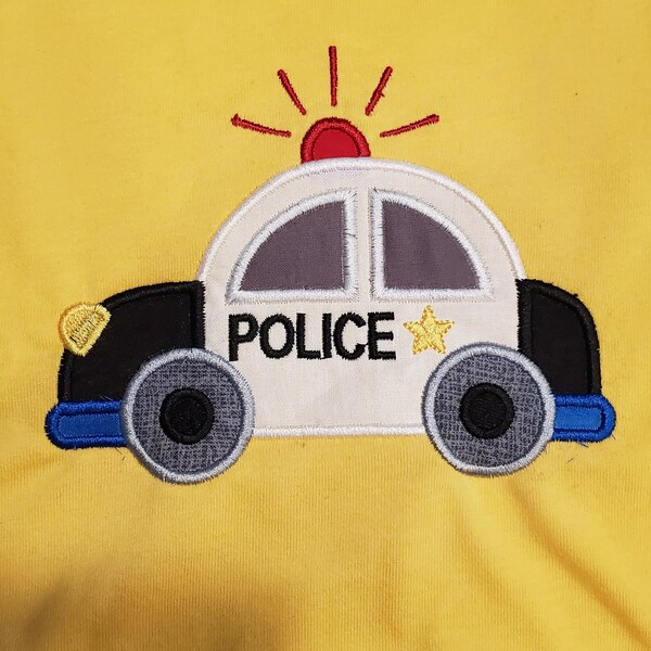 Police Car Applique Machine Embroidery Design,birthday Applique,police ...