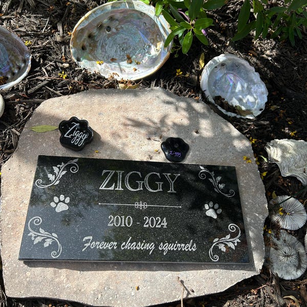 Pet Memorial Stone Dog, Personalized Engraved Dog Cat Memorial Stone ...