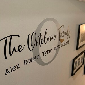 Last Name Wall Decal Custom Last Name Decal Custom Family Decal Last ...