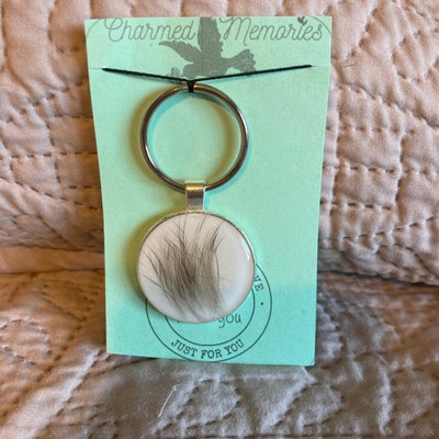 Hair Keychain Pet Fur Keychain Pet Fur Memorial Pet - Etsy