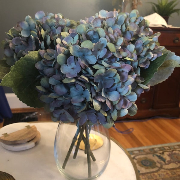 Blue Silk Hydrangea, Blue Hydrangea, Light Blue Hydrangeas, Silk ...