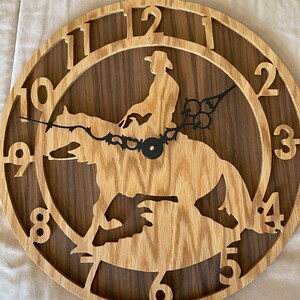 Cowboy Wall Clock, Cowboy Decor, Western Decor, Western Gifts, Cowboy ...