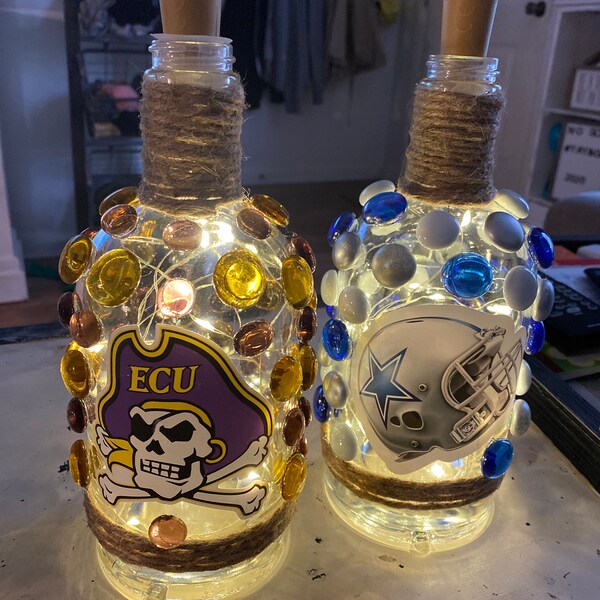 Hydro Dipped Liquor Bottle With Fairy LED Lights Inside. Battery for ...