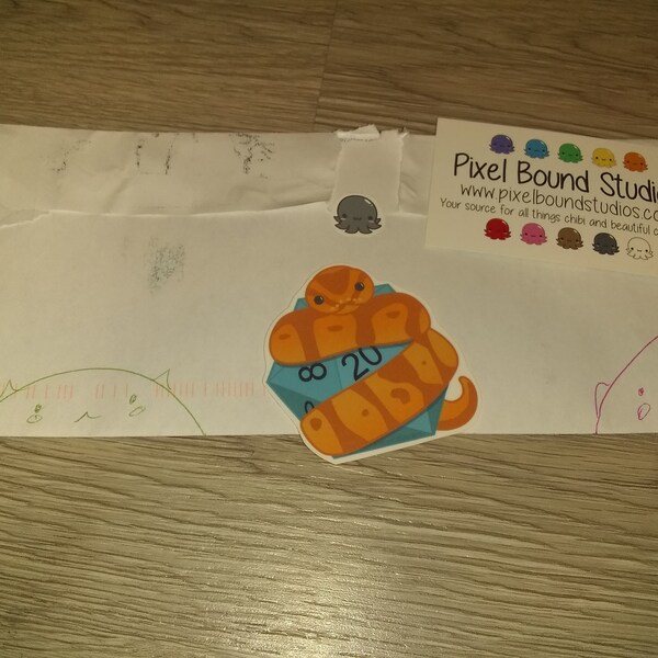 Chibi Ball Python D20 Stickers and Magnets - Etsy