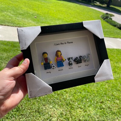 Personalized Mini Me Minifigure Frame. for up to 5 Figures. - Etsy
