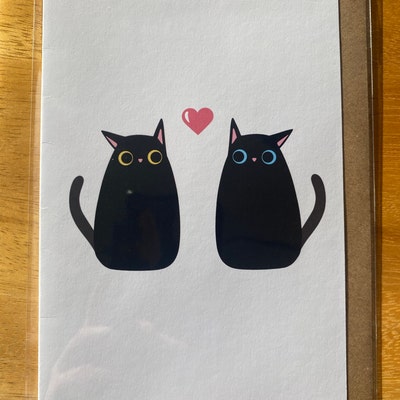 Black Cat Mother's Day Card Card From the Cat Mum Black Cat Card Nan ...