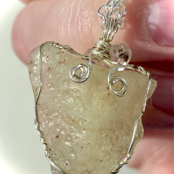 1 Pc Natural Libyan Dessert With Herkimer Quartz / Genuine Libyan ...