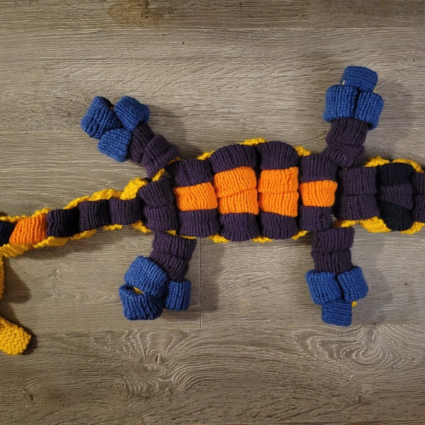 90s Bead Lizard Knitting Pattern, Lizard Pattern, Knit Toy Pattern ...