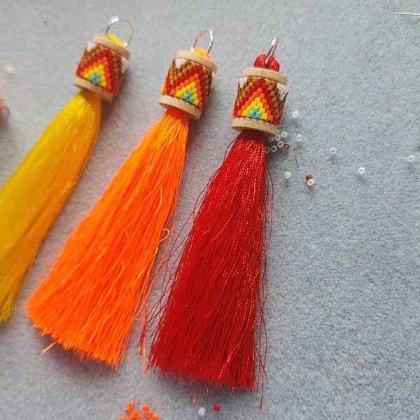 Apache Thunderbirds Peyote Stitch Earrings, Pattern/tutorial, Bead ...