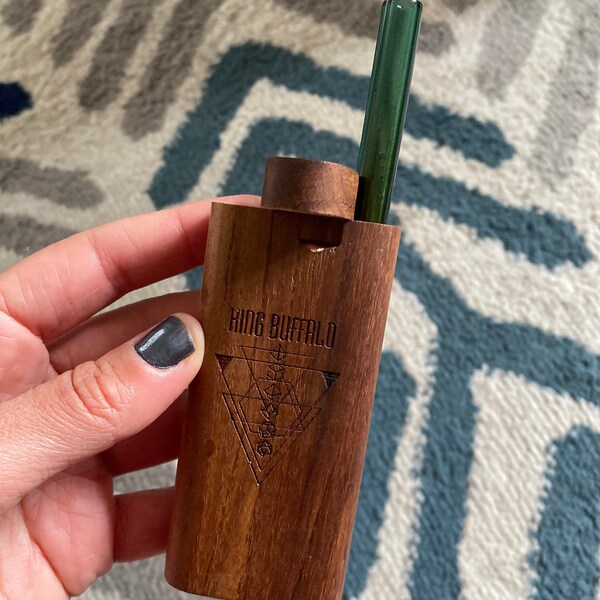 Teal Glass One Hitter for Your Hitter Box / Dugout Box (please Read ...