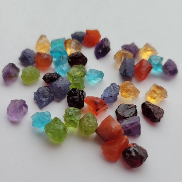 Semi Precious Faceted Gemstone Mix Stone Shape and Size Lot , Multi ...