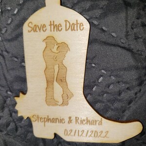 100 Cowboy Boot Save the Date Wedding Favor Magnets, Wedding Favours ...