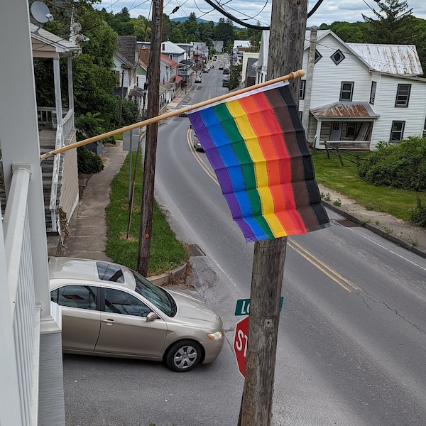 Philadelphia Rainbow Flag, Hand-sewn Inclusive Philly Rainbow Flag ...