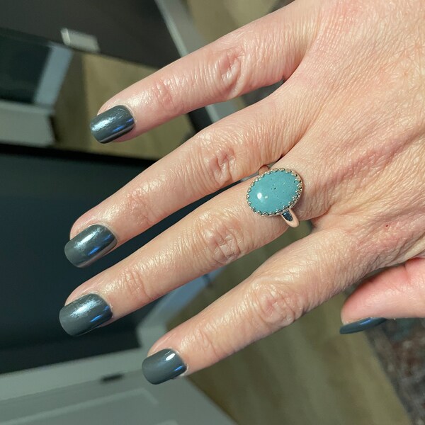 Leland Blue Ring, Size 9, Sterling Silver - Etsy