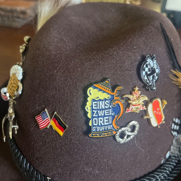 Bottoms Up! Enamel German Hat Pin - Etsy