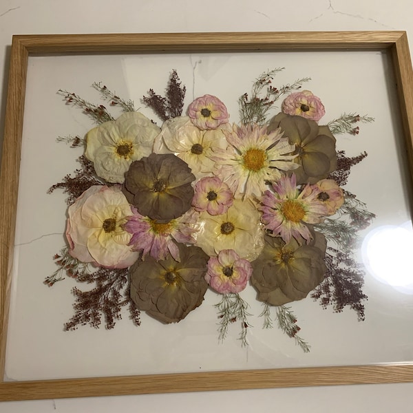 Custom Small Pressed Flower Arrangement Bundle Wedding Keepsake ...