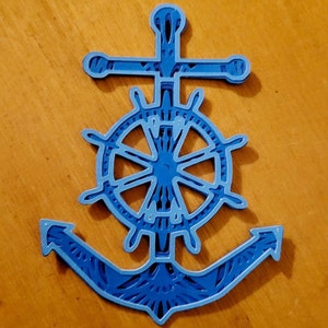 3D Anchor SVG DXF 3D Shadow Box Svg Cruise Svg Layered Mandala Svg ...