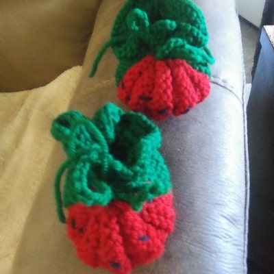 BERRY WATERMELON Baby Booties KNITTING Pattern for True - Etsy