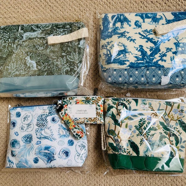 Tula Pink- Coin Purse, Gift for Friend, Small Zipper Bag, Zipper Bag ...