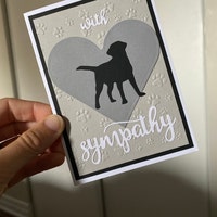 Handmade Black Labrador Sympathy Card, Dog Sympathy Card, Labrador ...