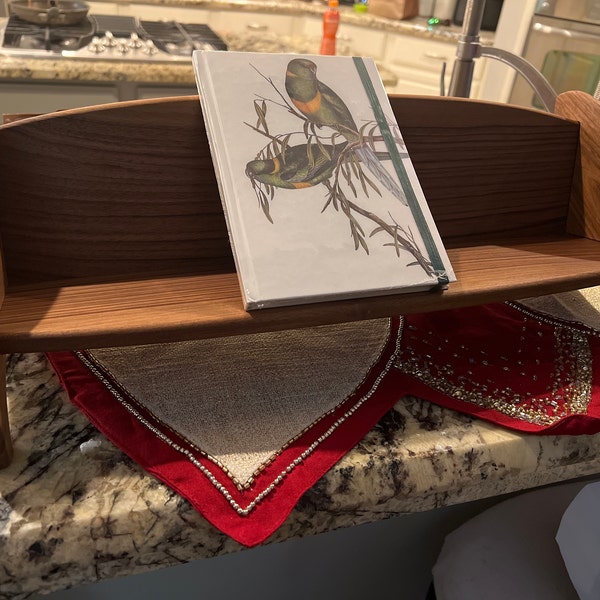 Wooden Bookshelf, Wooden Book Bench, Handmade Bench Style Book Holder ...