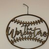 Baseball Family Sign, Baseball Sign, Wreath Ornament, Wreath Last Name ...