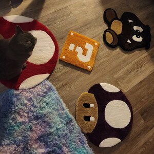 Tufted Minecraft Chest Keyboard Pad, Handmade Rug, Retro Gaming Decor ...