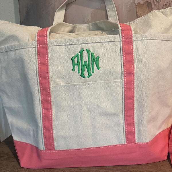 Personalized Beach Tote, Large Canvas Vacation Beach Bag, Canvas Boat ...