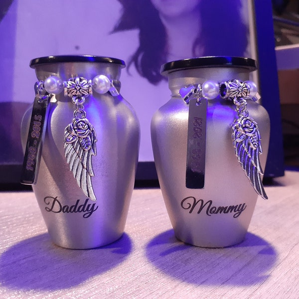 Elegance Rose Wing Mini Keepsake Urn - Love Charms® Option - Etsy