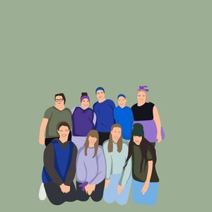 Custom Minimalist Digital Portrait Faceless Illustration ASAP Faceless ...