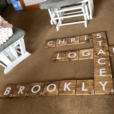 Scrabble Tiles Wall Art Large Scrabble Tiles 5.5 Home - Etsy