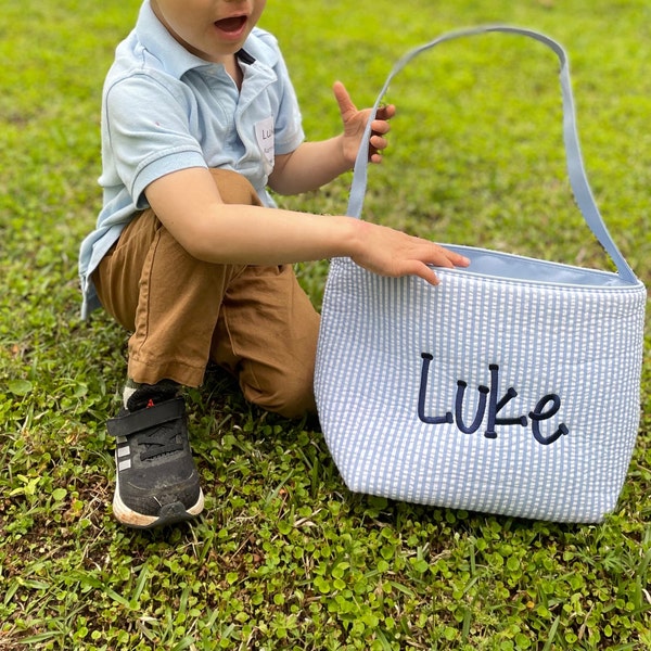 Monogram Easter Bucket, Monogram Easter Baskets, Monogram Easter Bag, Easter Baskets ...