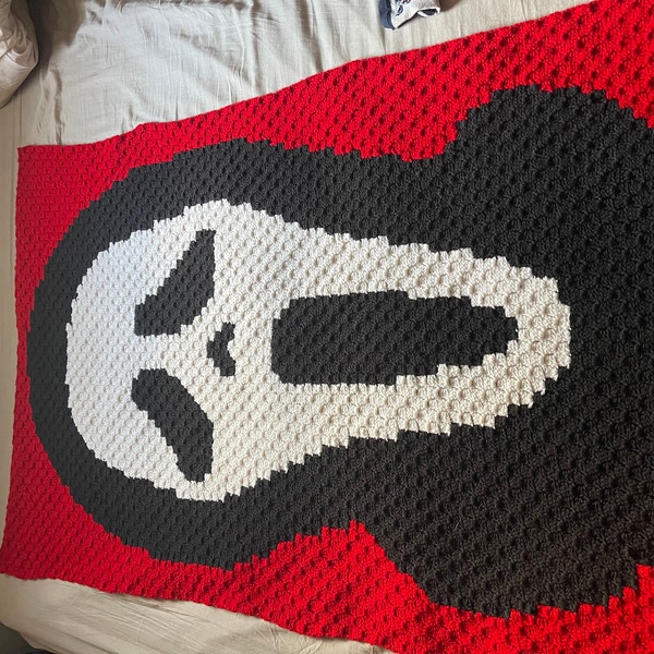 Art the Clown, Terrifier Horror Movie C2C Crochet Graphgan Blanket ...