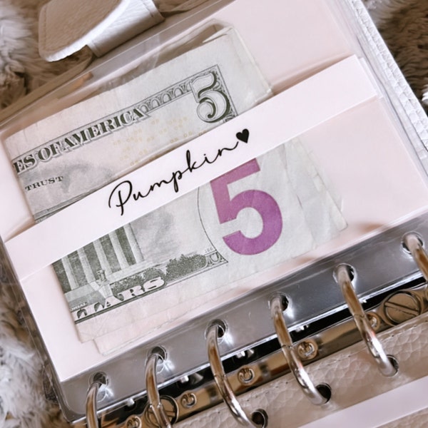 Clear Cash Envelopes Laminated | Soft Pinks/ White Colors | Reusable ...