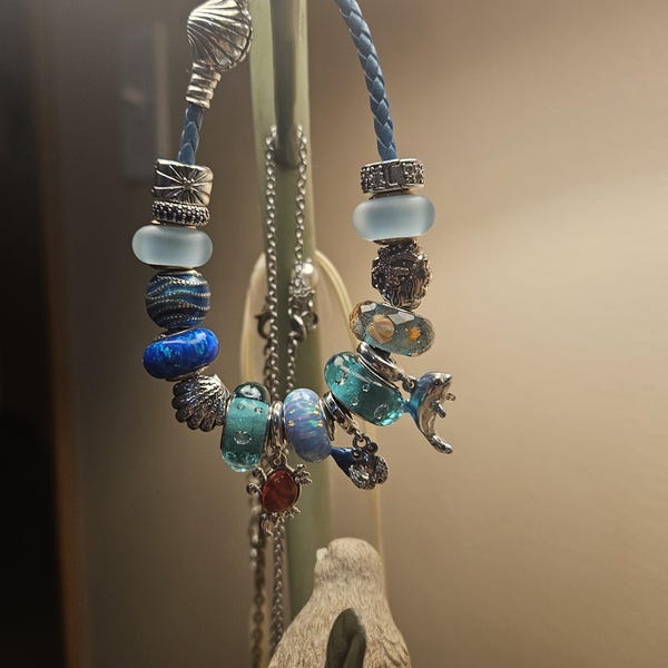 New Sterling Silver Ocean Bubbles & Waves Octopus Charm for Pandora ...