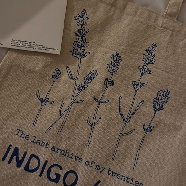 Indigo RM Tote Bag, the Last Archive of My Twenties Tote Bag, Bts Fan ...