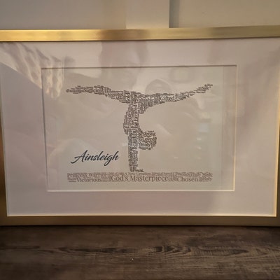 Female Runner Word Art, Christian Athlete Print, Runner Gifts for Women ...