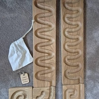 Wooden Marble Run WATERFALL Race Marble Track Machine Winding Track Set ...