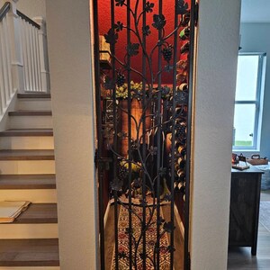 Iron Wine Cellar Door Tall Garden Gate Custom Sizes 30 to 36 Wide by 96 ...