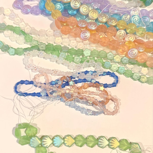 NEW COLORS * 13mm Snail Shell Bead - Czech Glass Beads - Various Colors ...