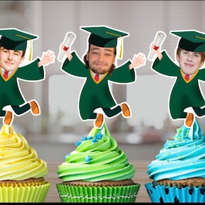 Funny Graduation Cupcake Toppers. / Graduate Party Gift/ Graduation ...