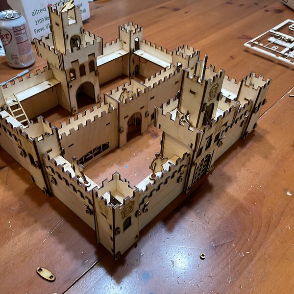 Wooden Castle Laser Cut Vector File for Cnc 3mm, 4 Mm 1/8 Inch Material ...