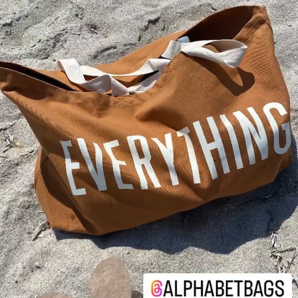 Extra Large Canvas Tote Bag | Everything Really Big Bag | Oversized ...