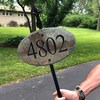 SLATE ADDRESS MARKER Sign Carved Numbers With Lawn / Yard - Etsy