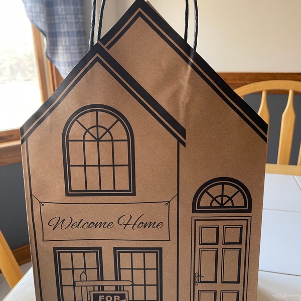 House Shaped Gift Bags - Etsy