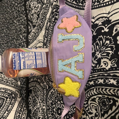 Personalized Kids Nylon Fanny Pack Chenille Letter Patch Fanny Pack Custom Kids Belt Bag Kids ...