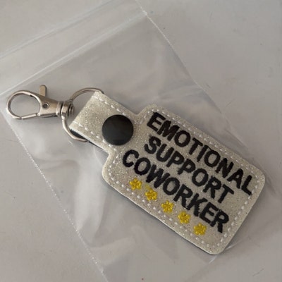 Emotional Support Coworker Keychain, Emotional Support Key Chain ...