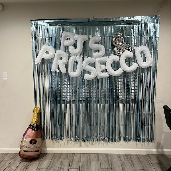 Pjs & Prosecco Letter Balloon Kit Birthday Party Balloon Banner ...