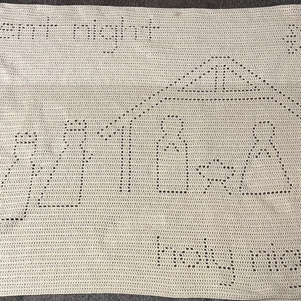 Filet Crochet Nativity Blanket Pattern | Christmas Afghan Crochet ...