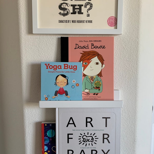 Ultra Narrow 12", 14", 16", 18 Inch Floating Ledge Shelf, Picture Ledge ...